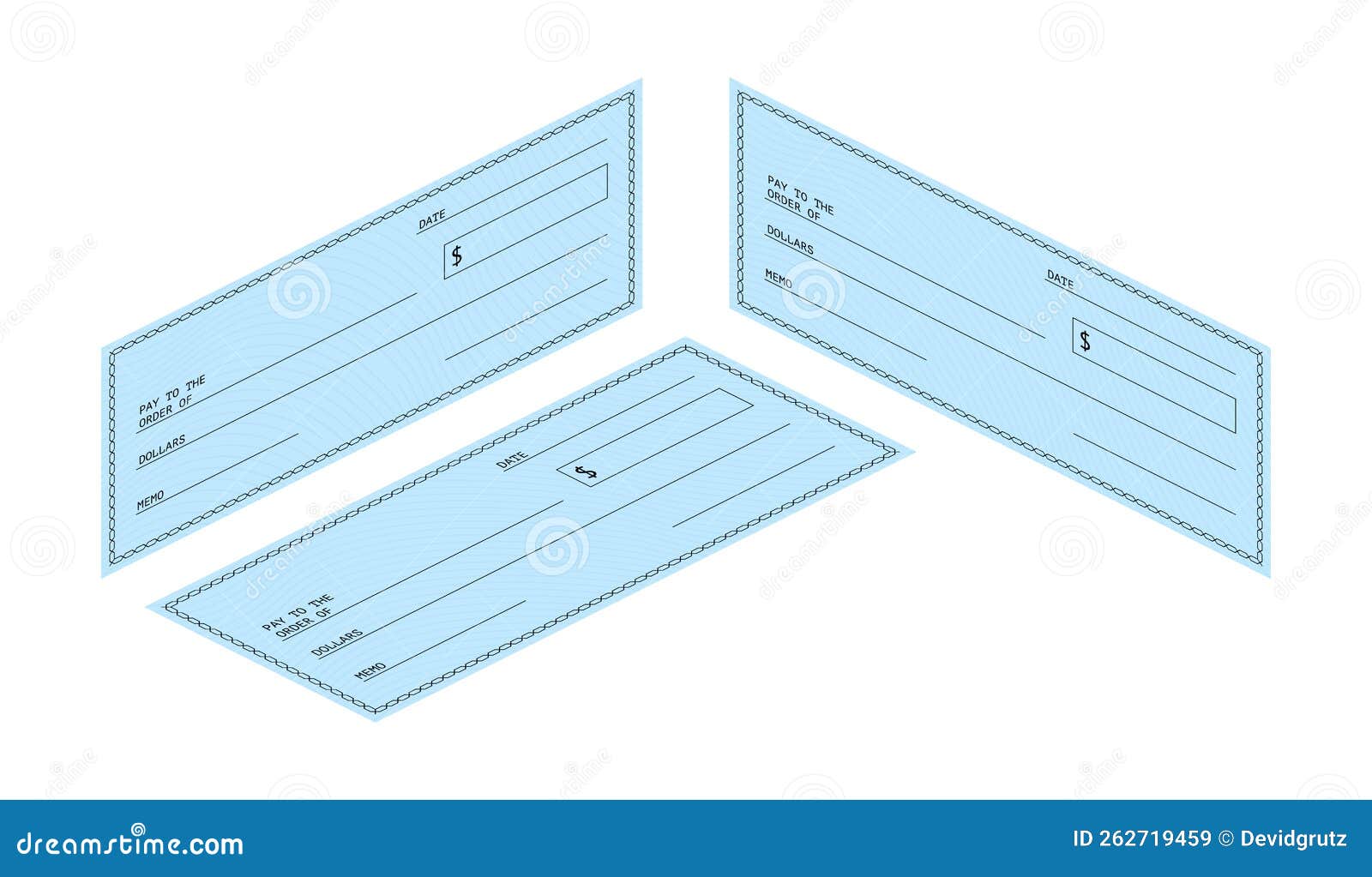 Blank Check. Financial Payment. Chequebook Template. Vector Stock ...