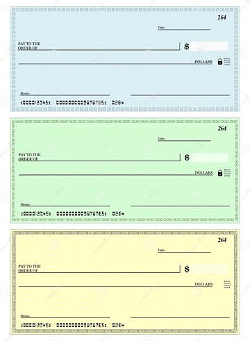 Blank Check Illustration stock vector. Illustration of financial - 16322288