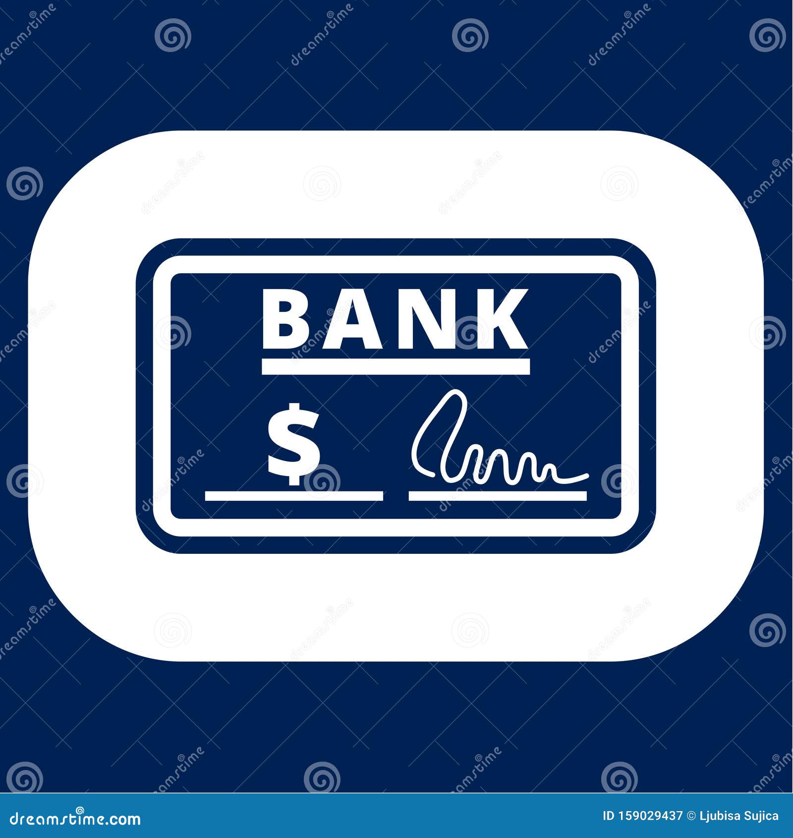 Blank check - Illustration stock vector. Illustration of event - 159029437