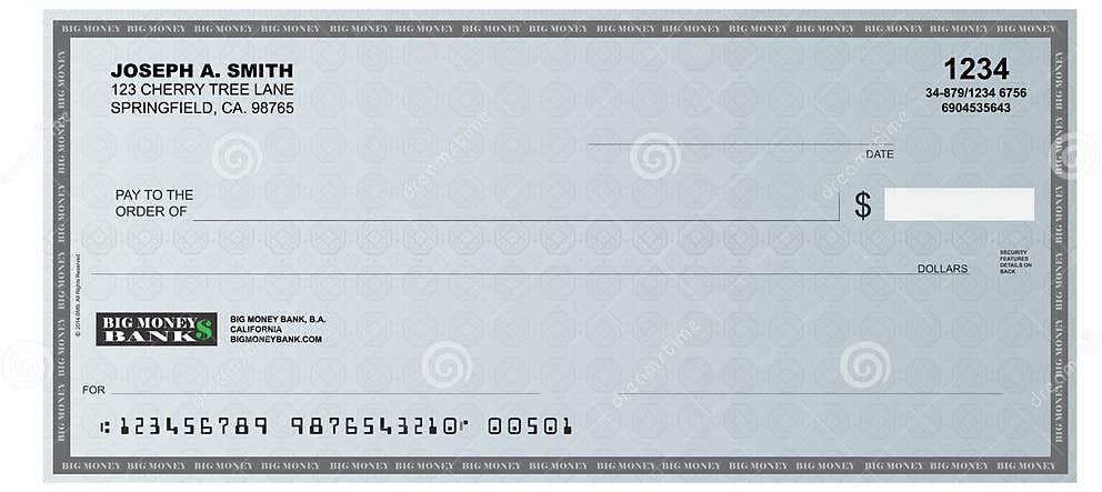 Blank Check stock image. Image of check, money, wealth - 32303573