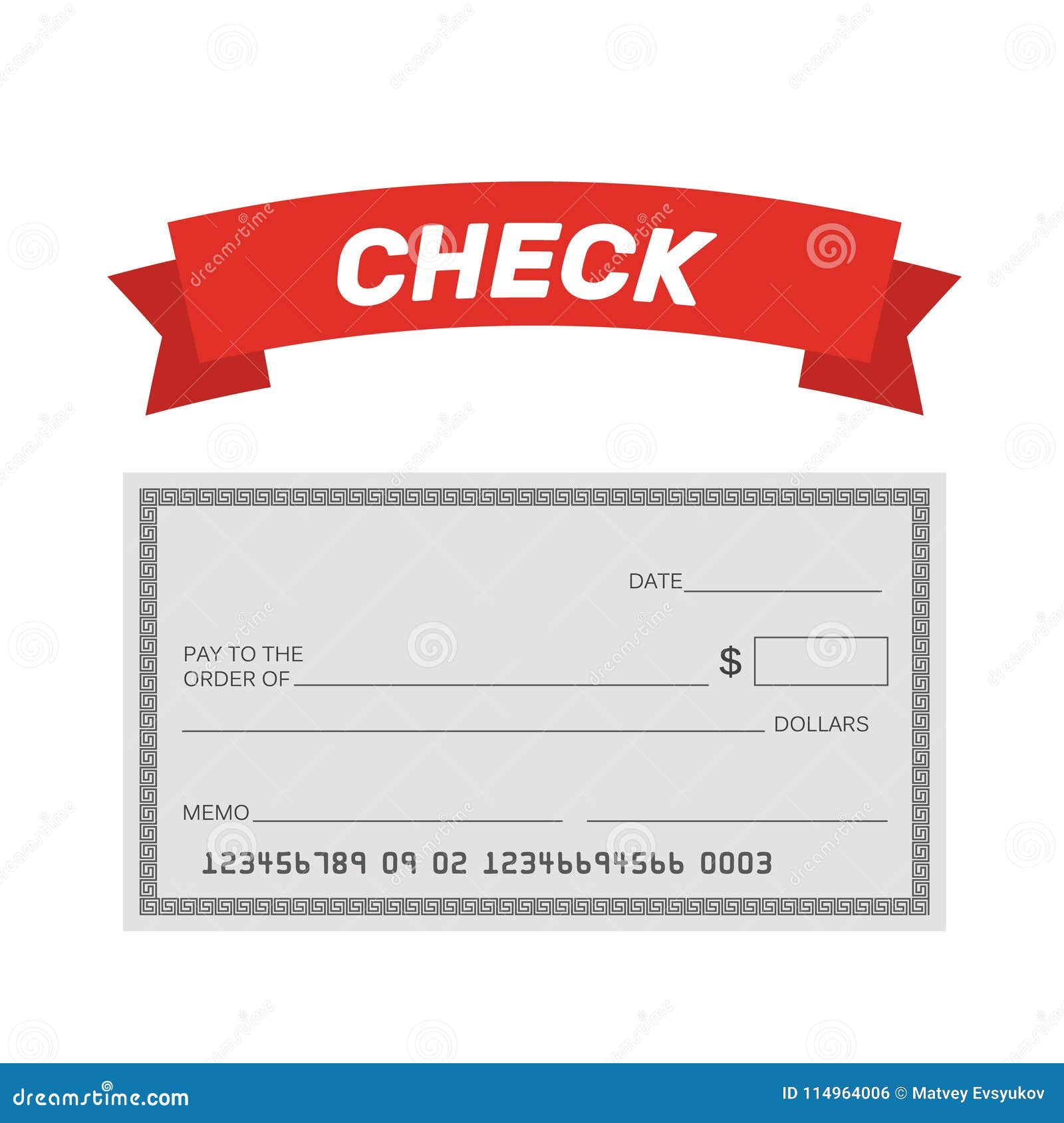 Blank Check Template. Check Vector Template Stock Illustration ...