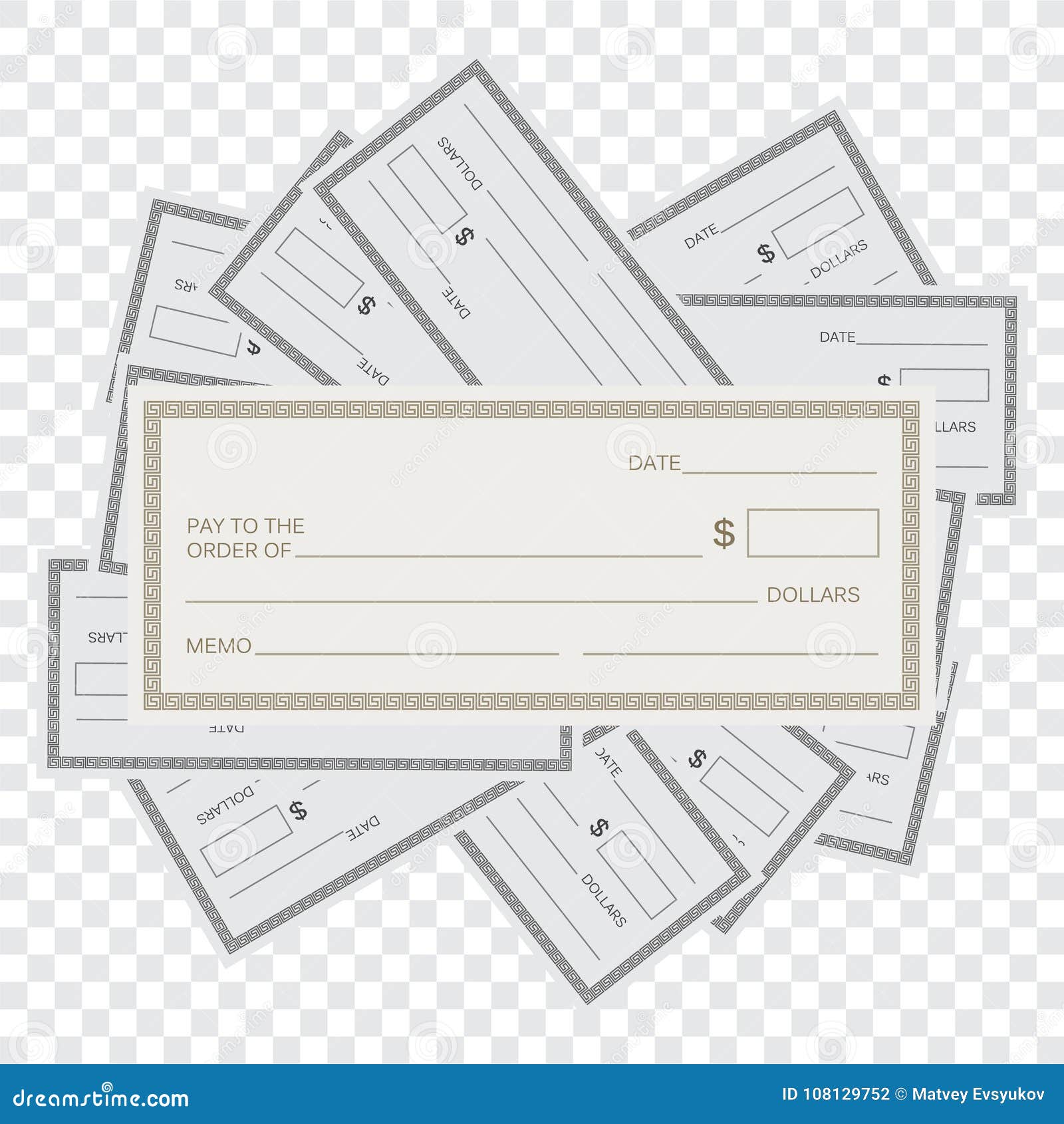 Blank Check Template. Check Vector Template Stock Illustration ...