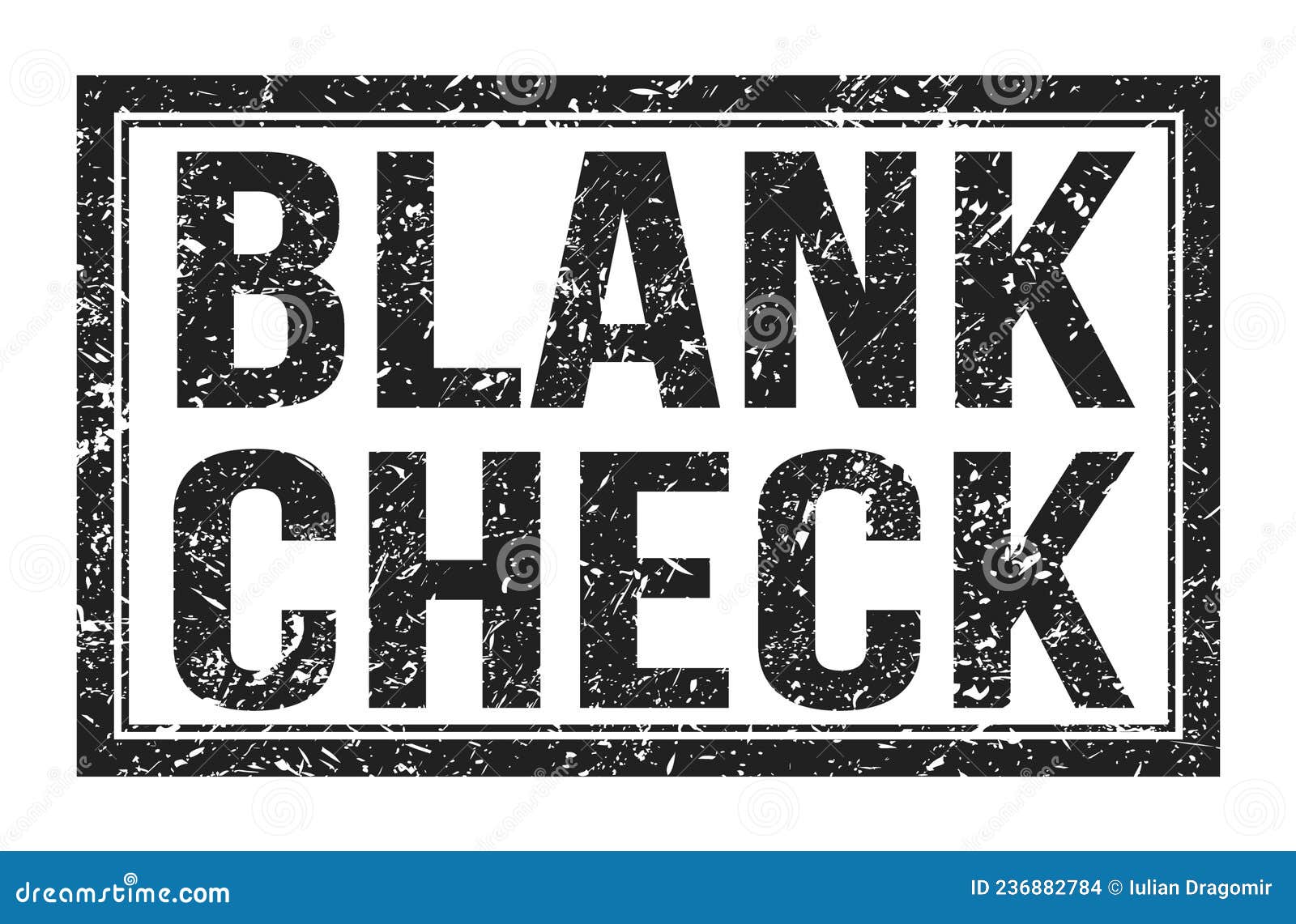 BLANK CHECK, Words on Black Rectangle Stamp Sign Stock Illustration ...