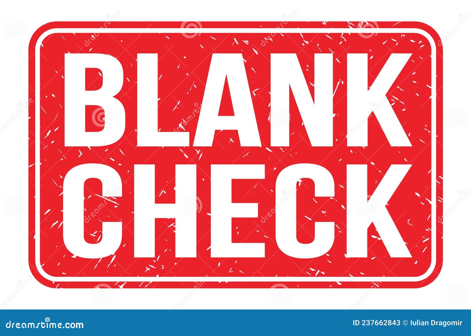 BLANK CHECK, Words on Red Rectangle Stamp Sign Stock Illustration ...
