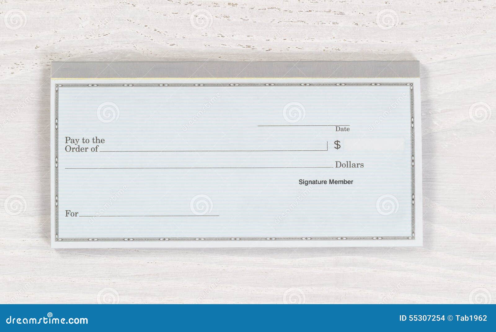 Blank Checkbook on White Desktop Stock Photo - Image of check, payment ...