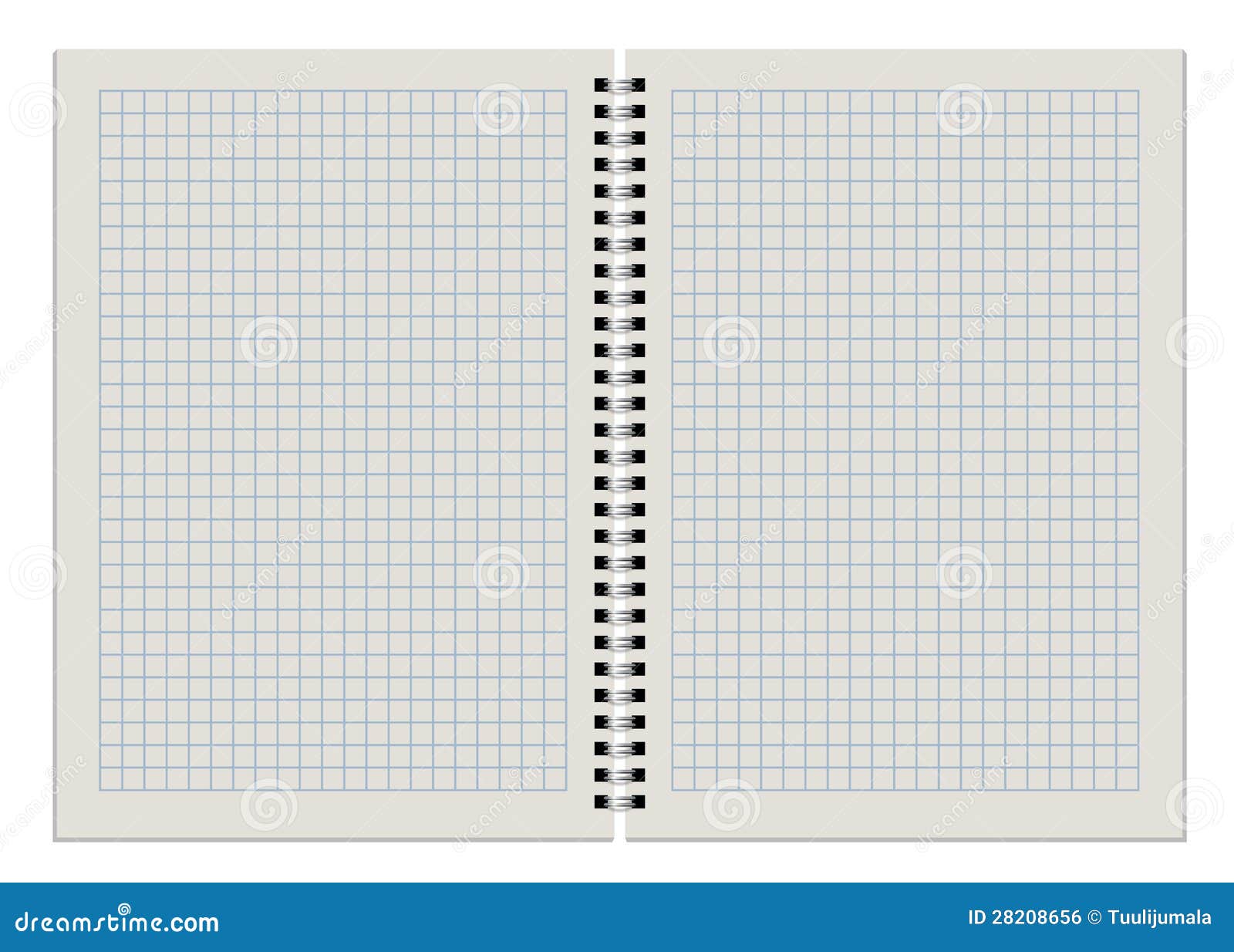 Blank checkered notepad stock vector. Illustration of empty - 28208656
