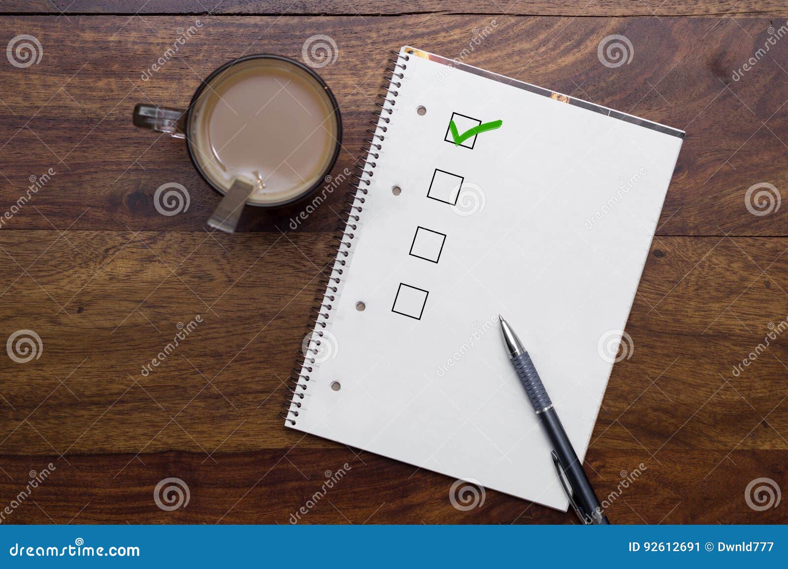 Blank Checklist On Whiteboard With Check Mark Stock Photography ...