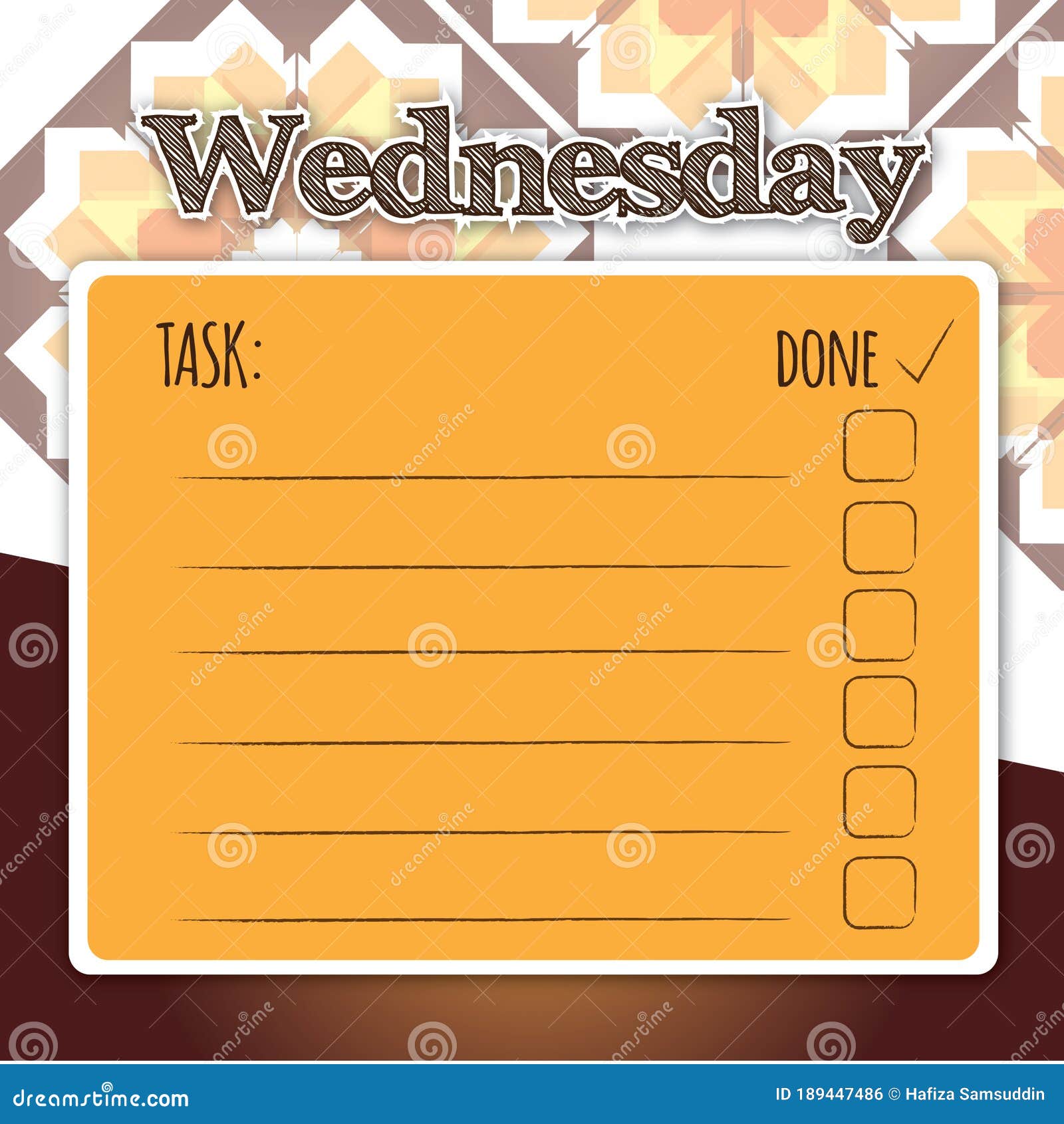 Blank daily Checklist Template. Vector Illustration Decorative Design ...