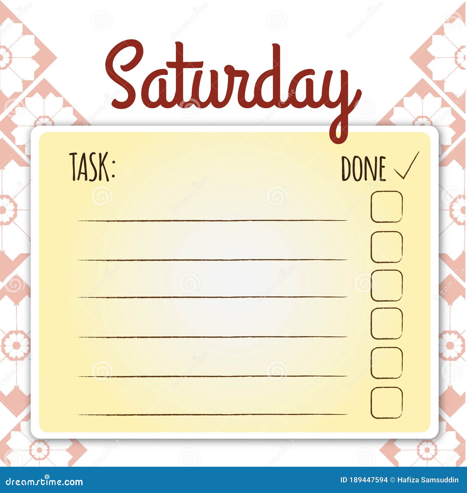 Blank daily Checklist Template. Vector Illustration Decorative Design ...