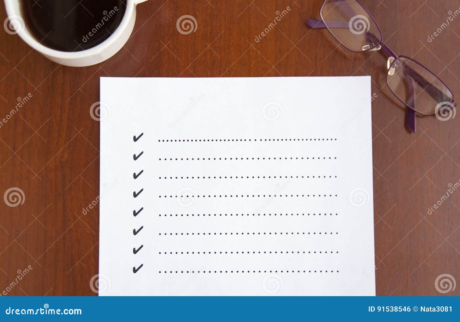 Blank Checklist On Whiteboard With Check Mark Stock Photography ...