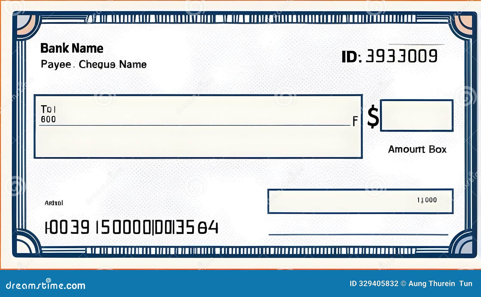 A Blank Cheque Layout Design Stock Photo | CartoonDealer.com #329405832