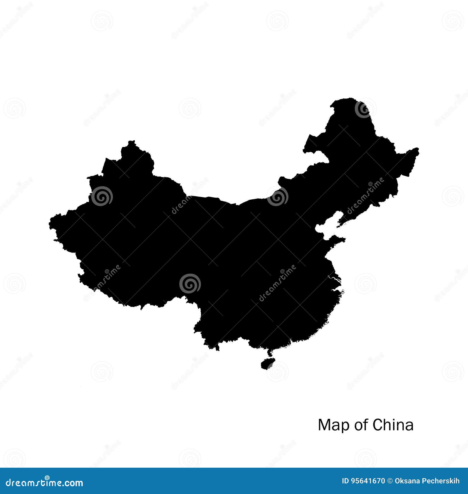 Blank Map China. Map Of China With The Provinces. High Quality Map Of ...