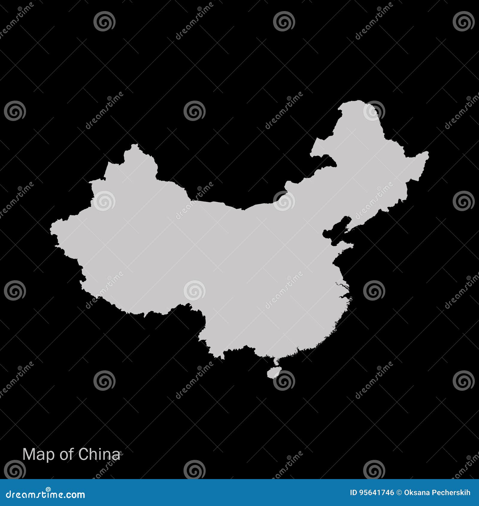 Blank Map China. Map Of China With The Provinces. High Quality Map Of ...