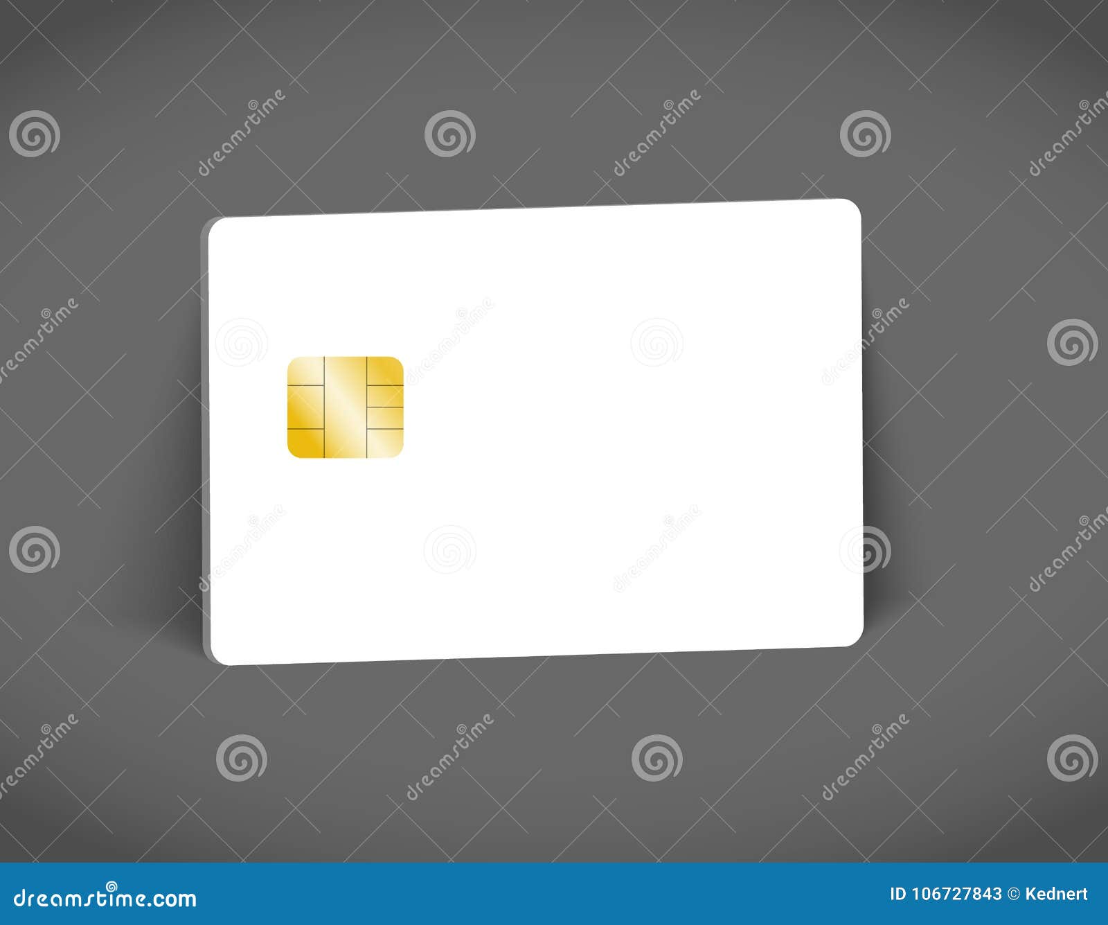 Blank Chip Card Banking Empty Card Mockup Template Stock Vector ...