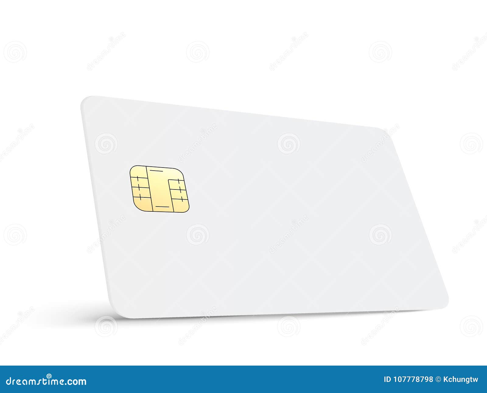 Blank chip card stock vector. Illustration of credit - 107778798