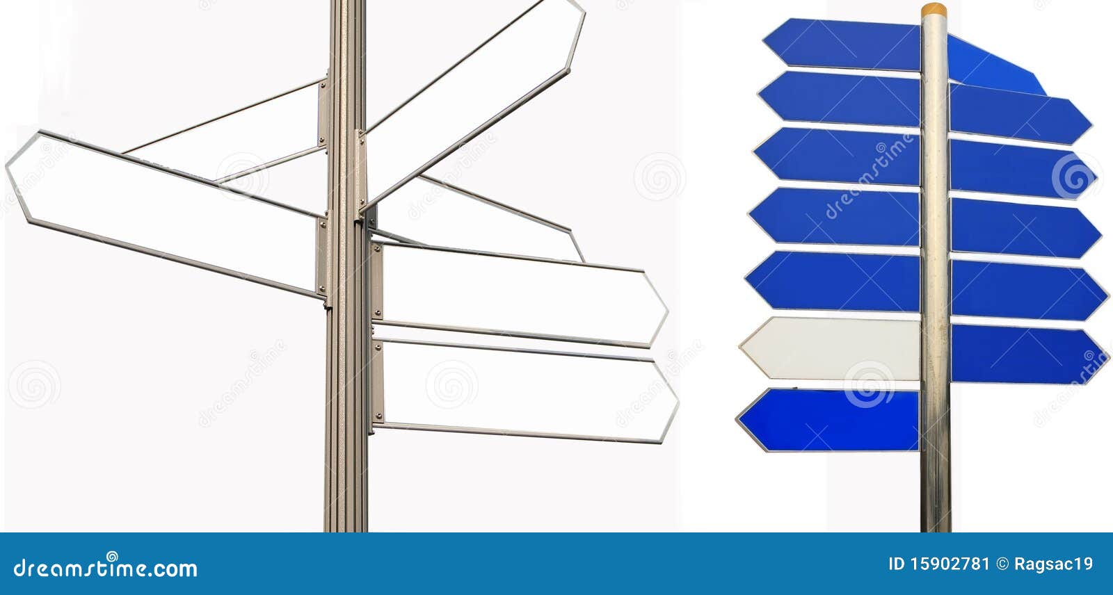 Blank Choices and Directions Stock Image - Image of street, business ...