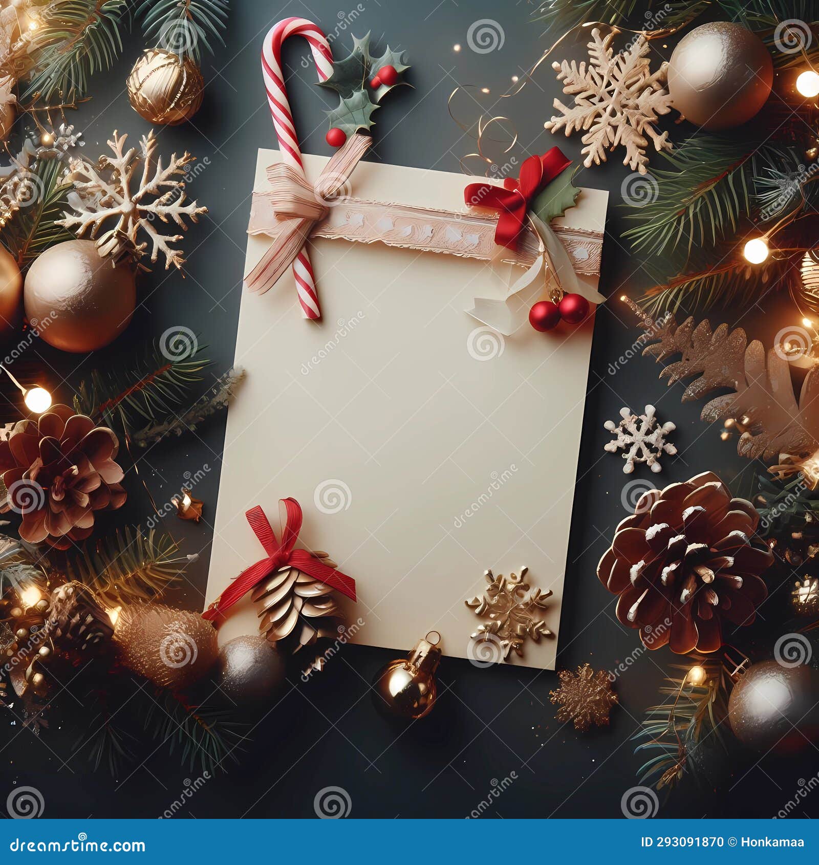 A blank christmas card stock illustration. Illustration of decorative ...