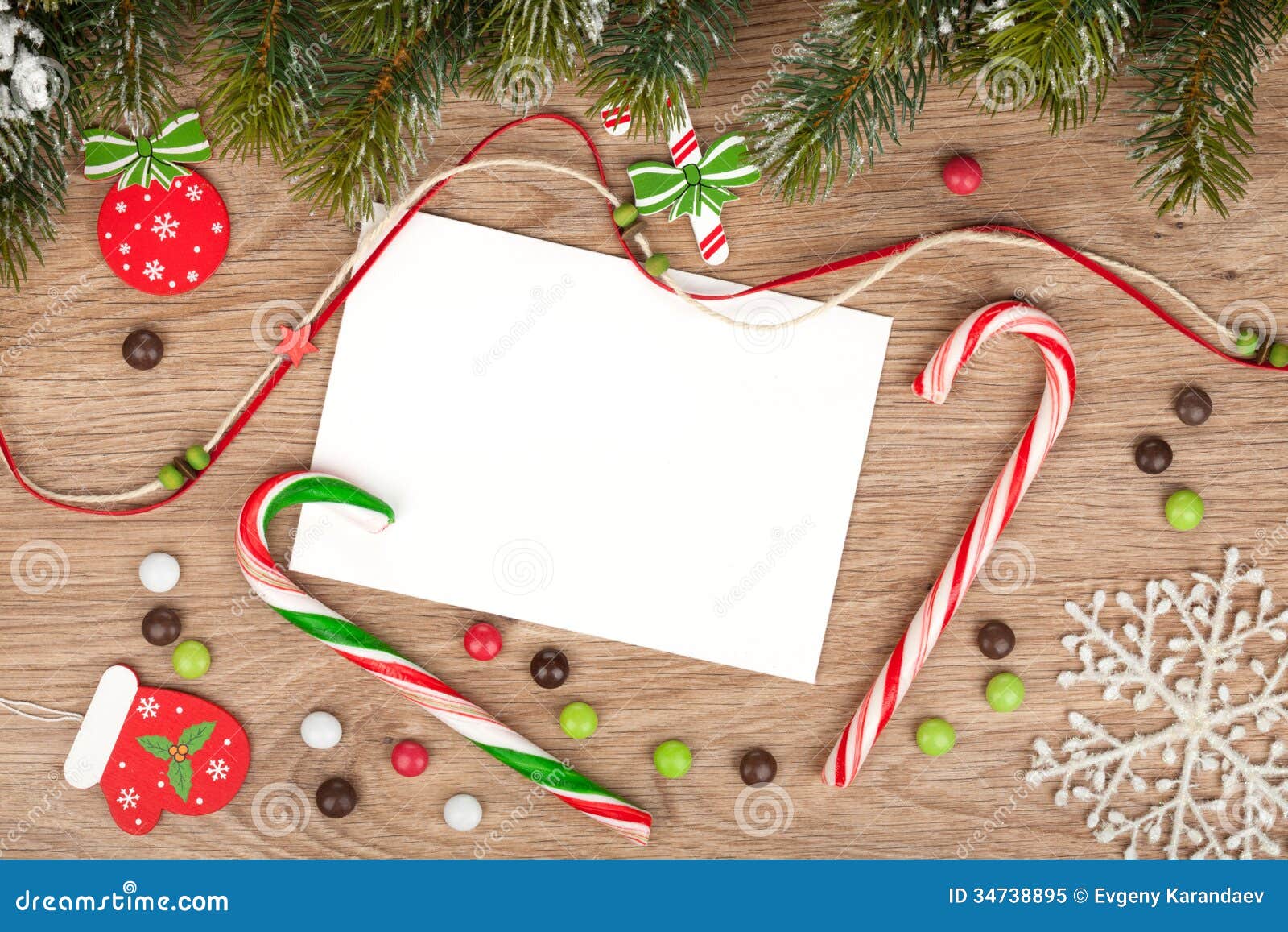 Blank Christmas Greeting Card Stock Image - Image of bauble, card: 34738895