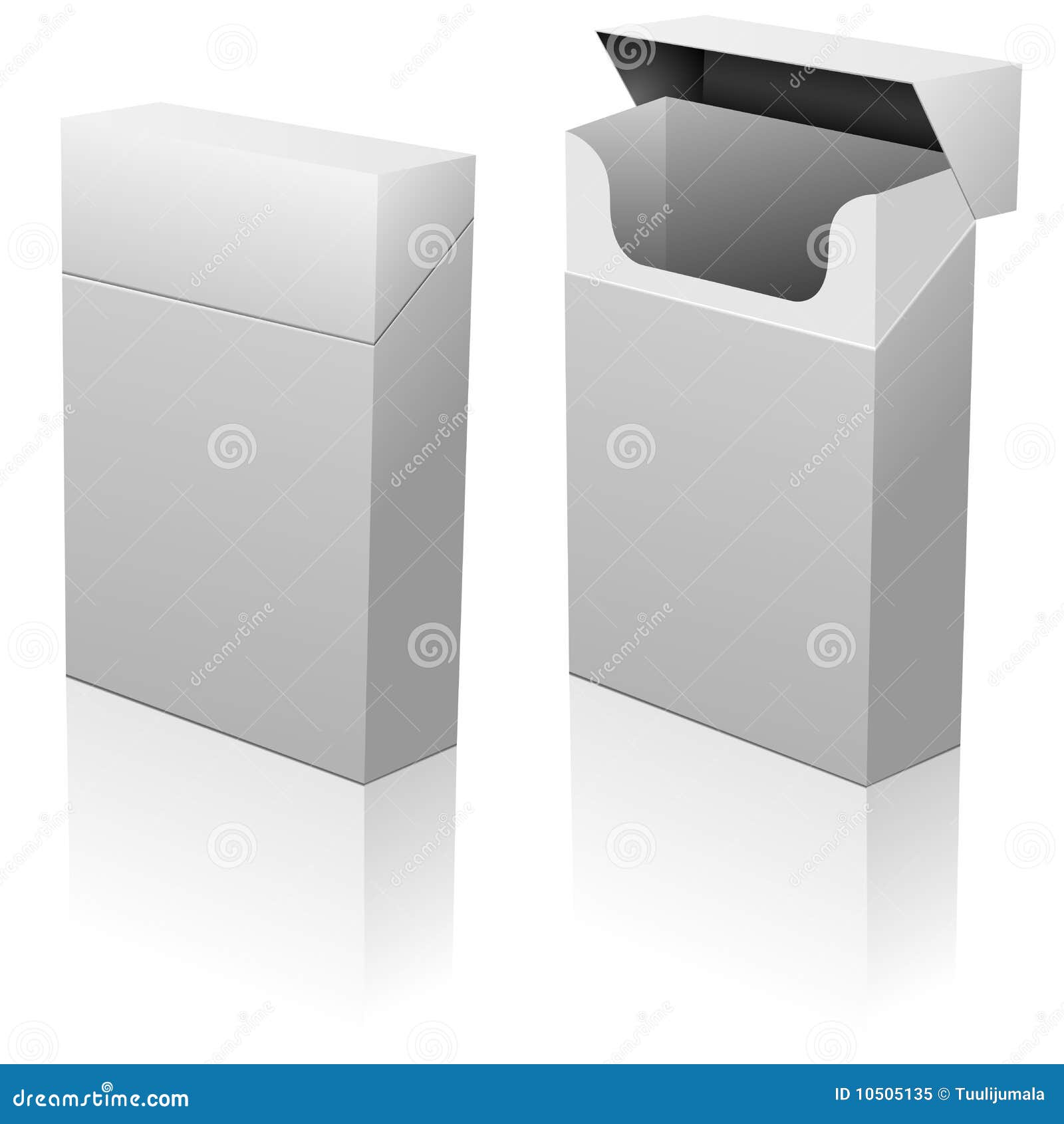 Blank cigarettes pack stock vector. Illustration of empty - 10505135