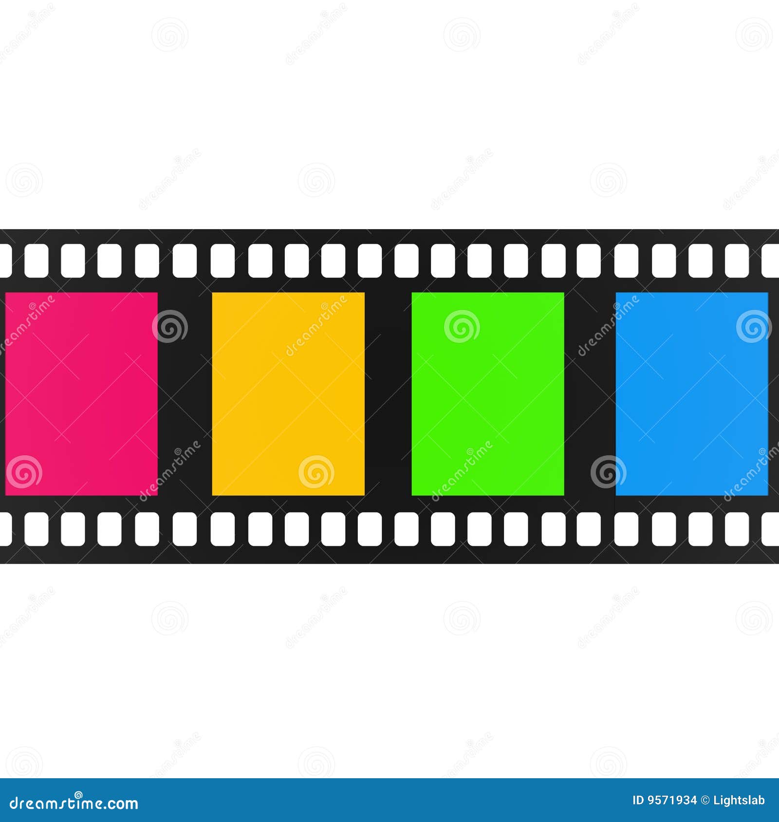 Blank Cinema Film Strip Isolated On White Background. Vector ...