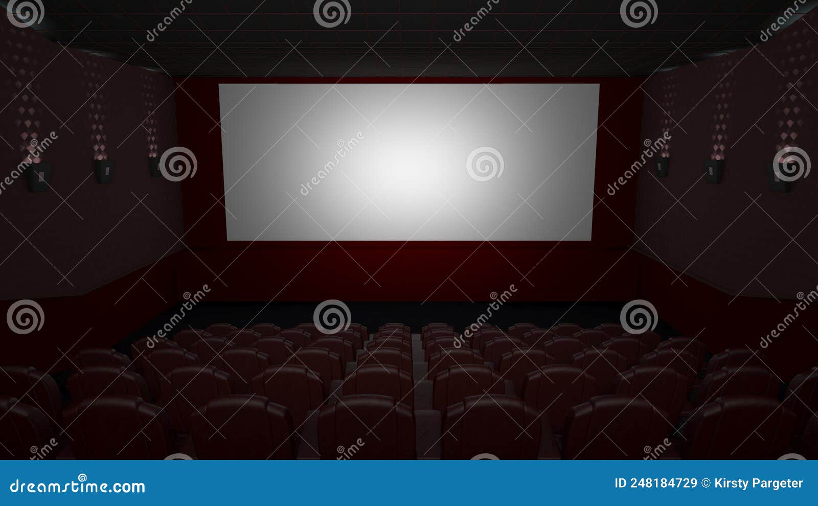 Set Of Blank Cinema Film Strip Frames. Film Strip In Perspective.Art ...