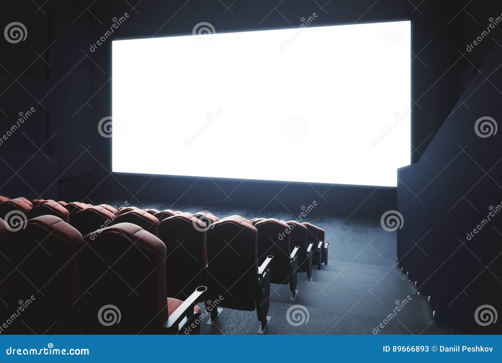 Blank cinema screen side stock illustration. Illustration of copy ...