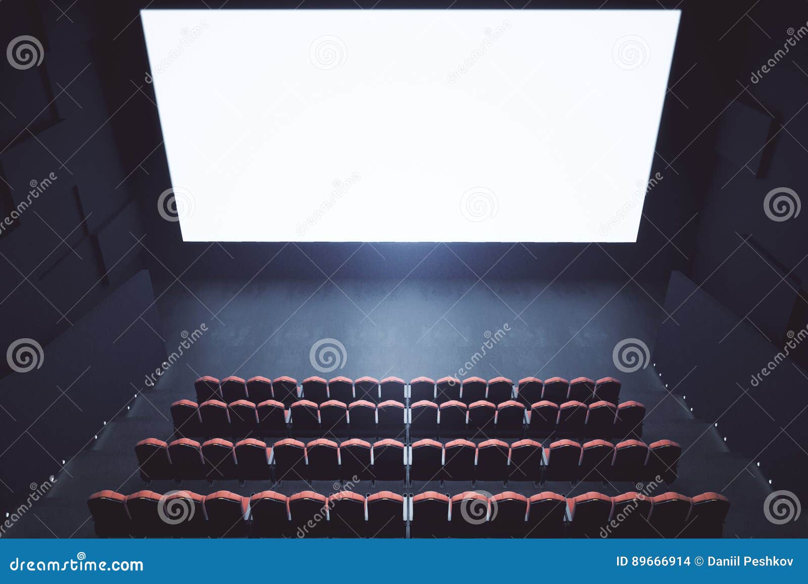 Blank cinema screen top stock illustration. Illustration of cinema ...