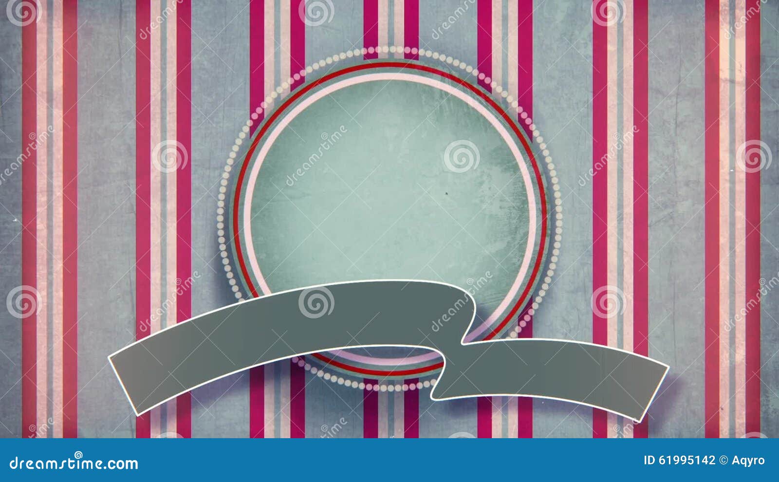 Blank Circle Label with Ribbon Flat Animation Stock Footage - Video of ...