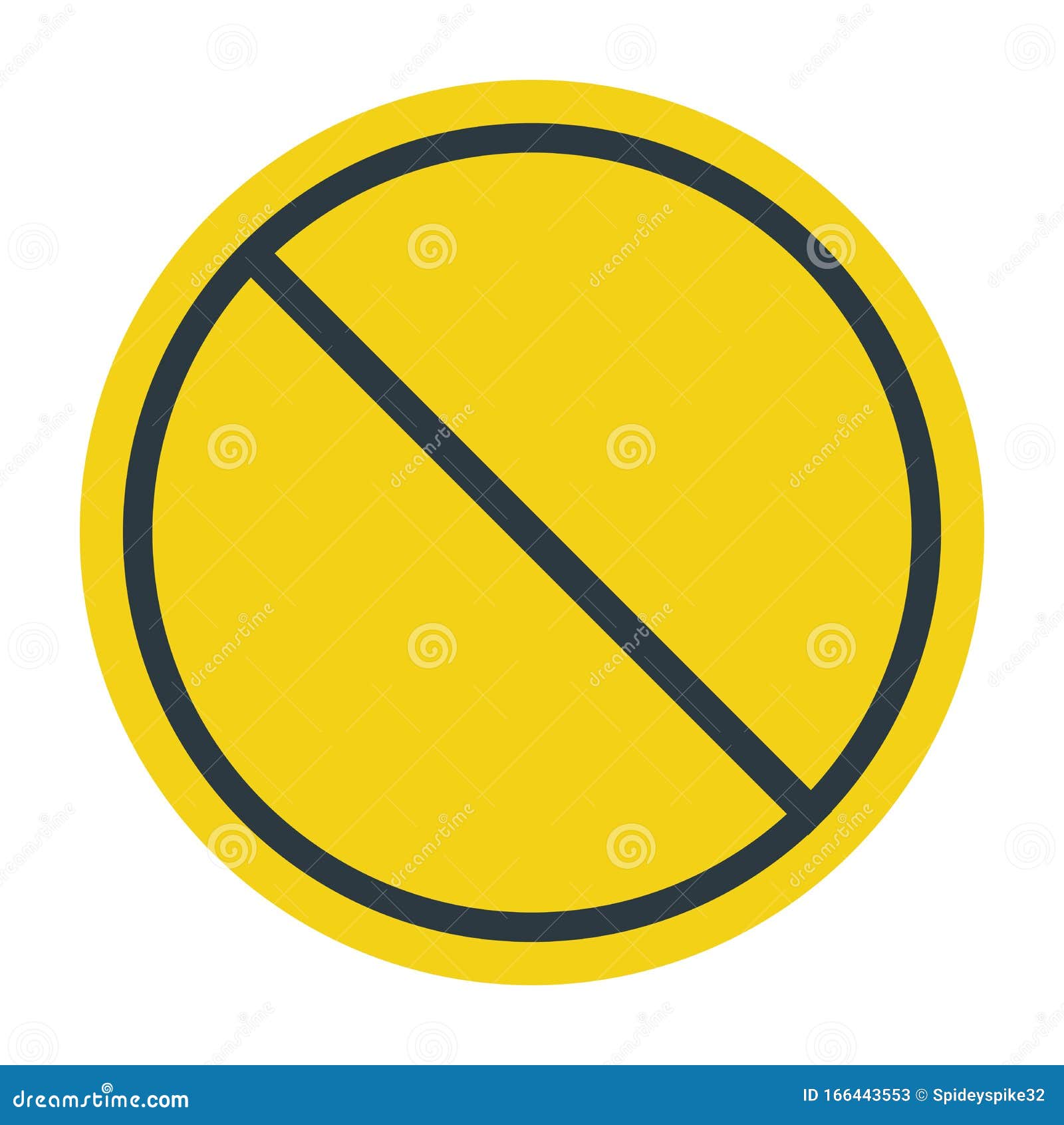 Blank Circle of Warning Sign. Isolated Vector Illustration Stock Vector ...