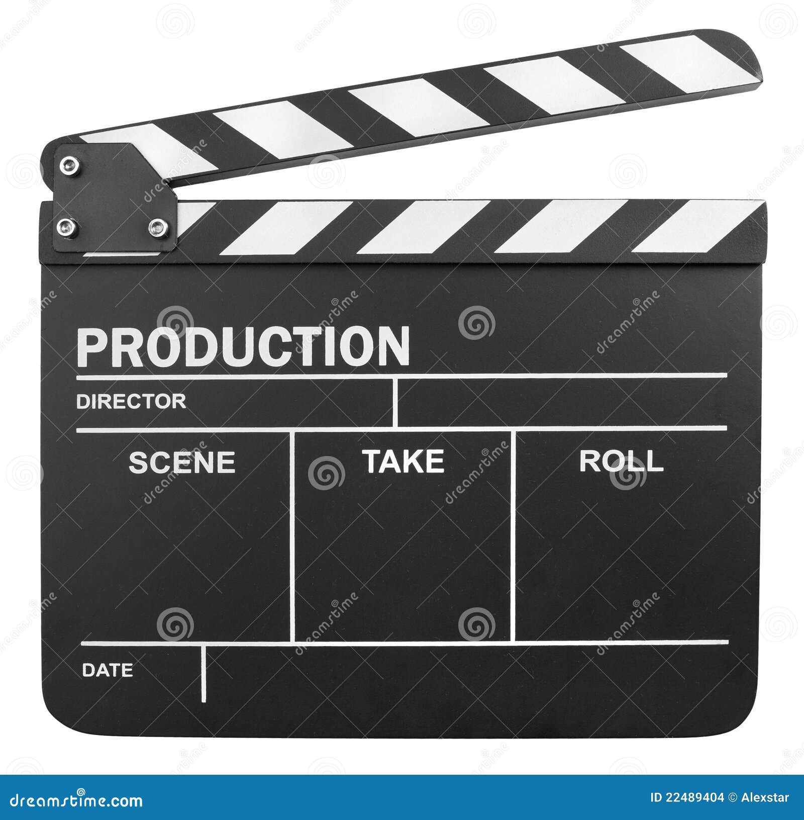 230 Blank Black Film Clapper Board Isolated White Background Photos ...