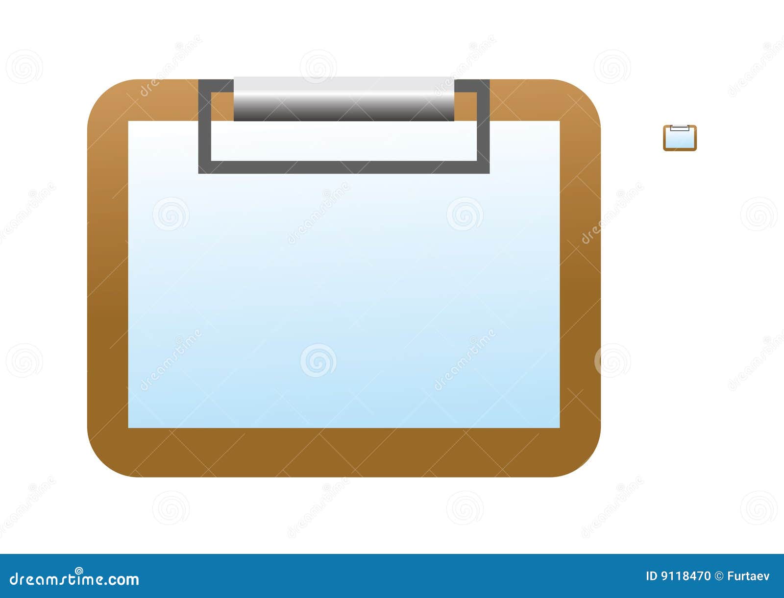 Brown Clipboard With Lined Paper And Yellow Pencil Stock Photography ...