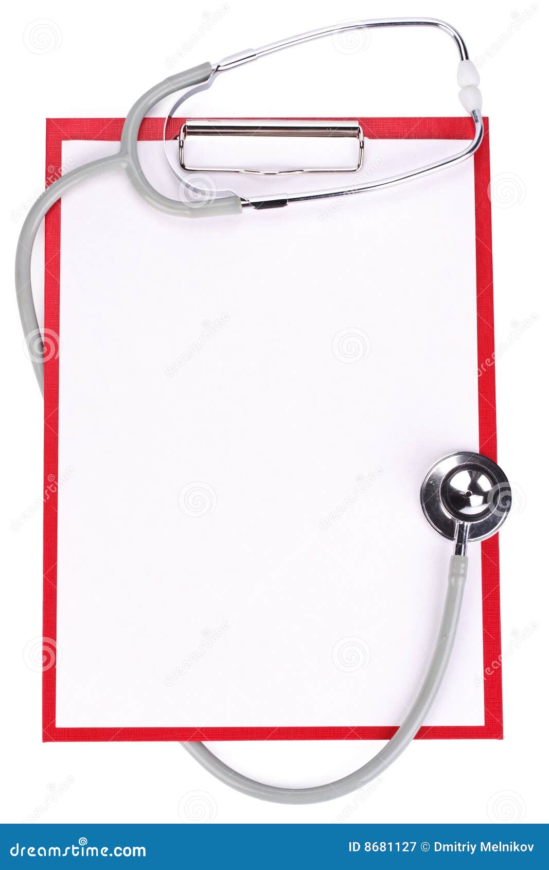 Blank Clipboard With Stethoscope Stock Image Image Of Cardiology