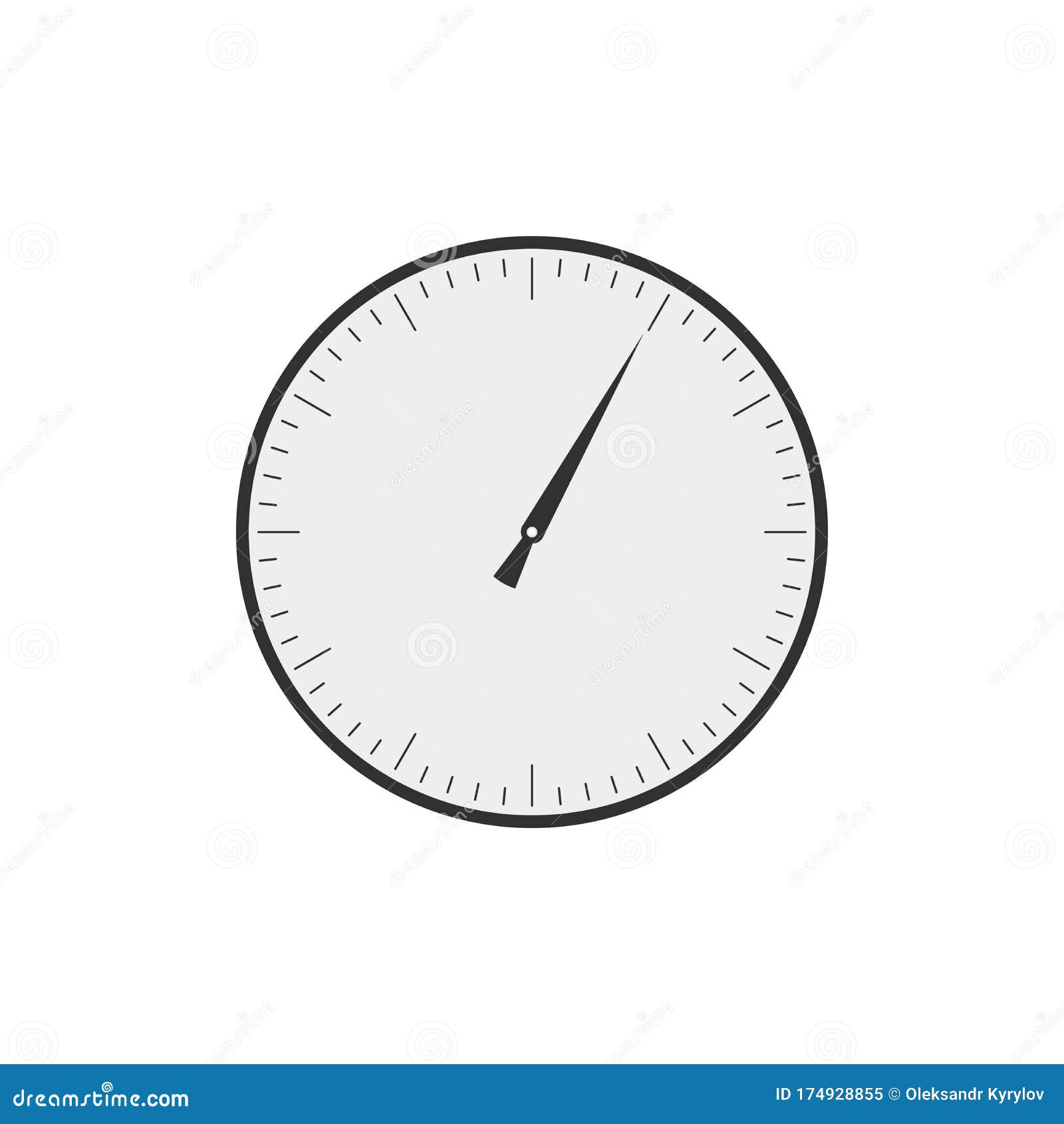 Blank Clock Face or Timer. Stock Vector Illustration Isolated on White ...