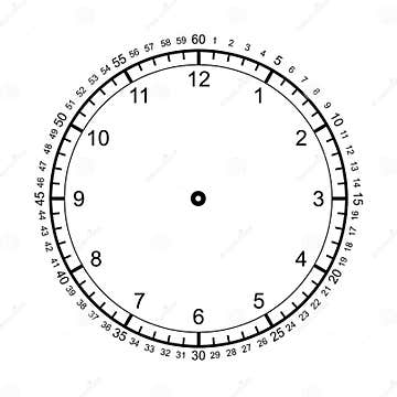Blank Clock Isolated on White Vector Stock Vector - Illustration of ...