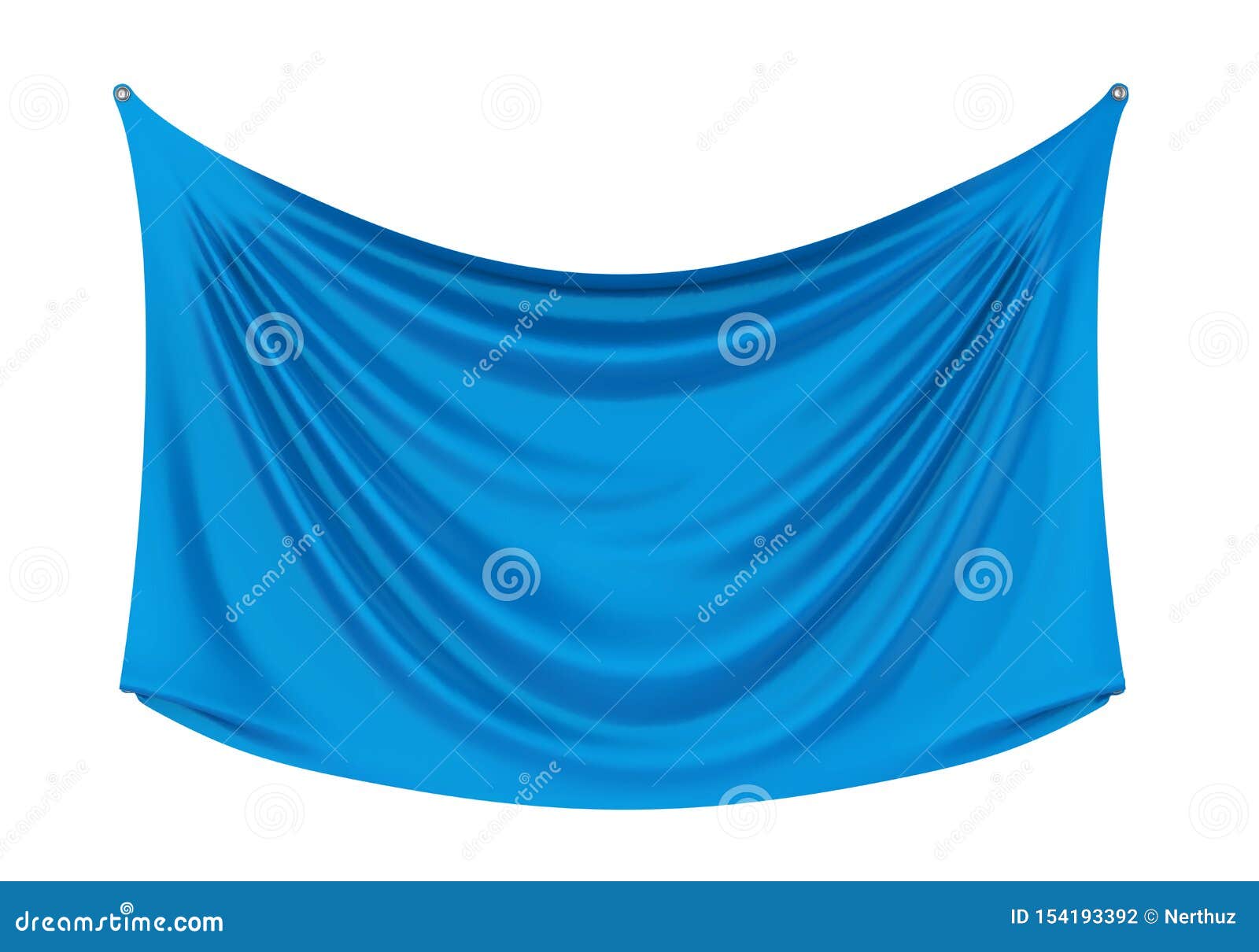 Blank Cloth Banner Isolated Stock Illustration - Illustration of frame ...