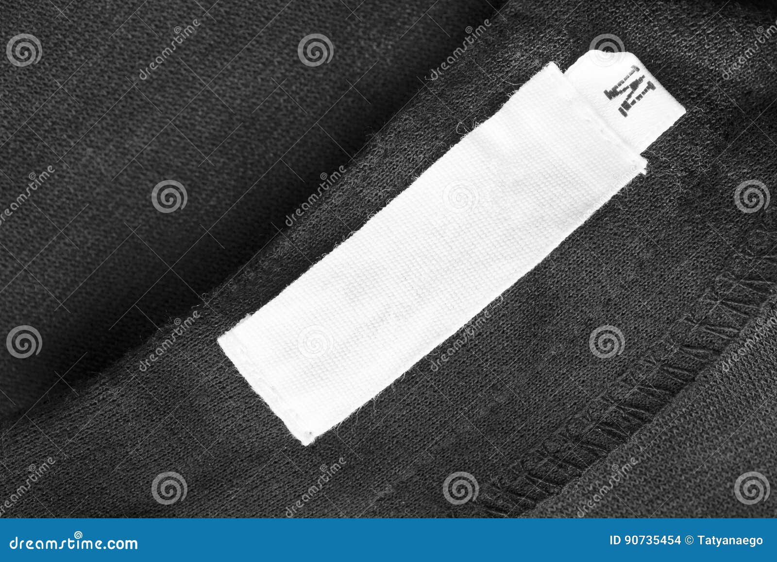 Blank clothes label stock photo. Image of stitching, cloth - 90735454