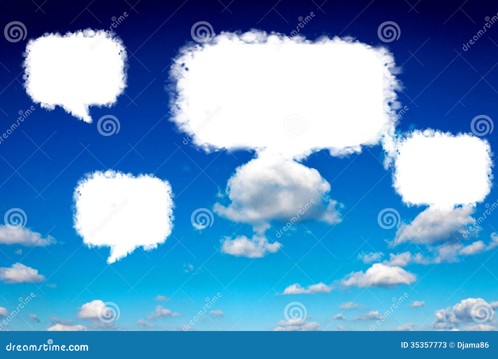 Blank clouds speech stock image. Image of cloud, network - 35357773