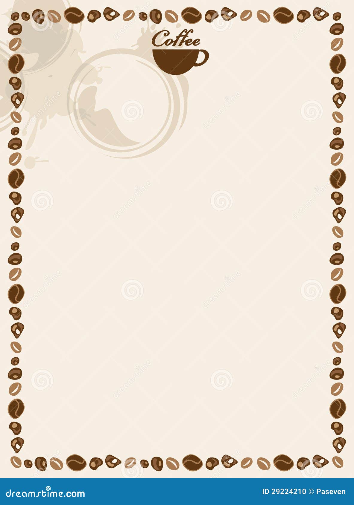 Blank for coffee stock vector. Illustration of brown - 29224210
