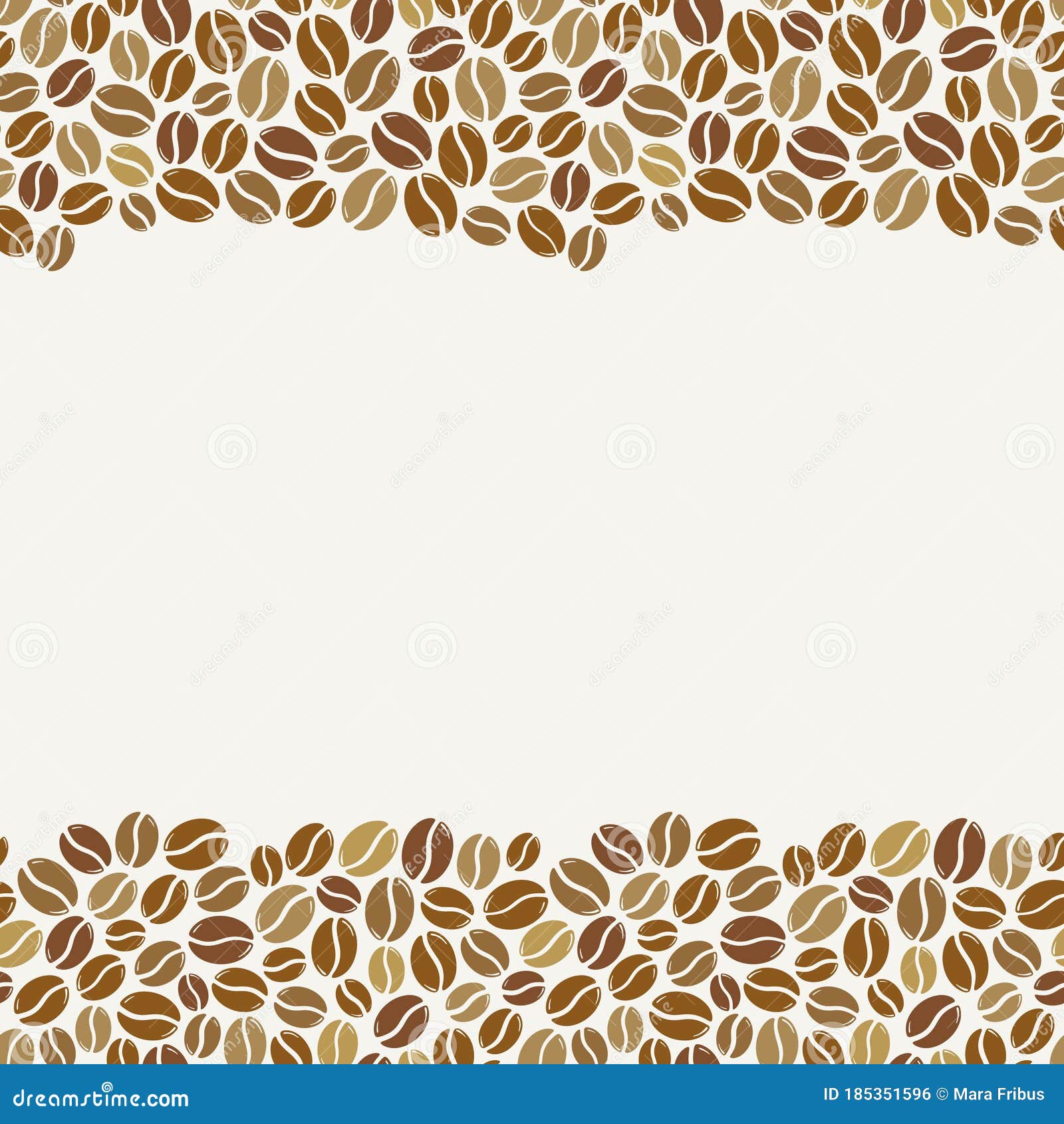 Blank coffee beans frame stock vector. Illustration of morning - 185351596