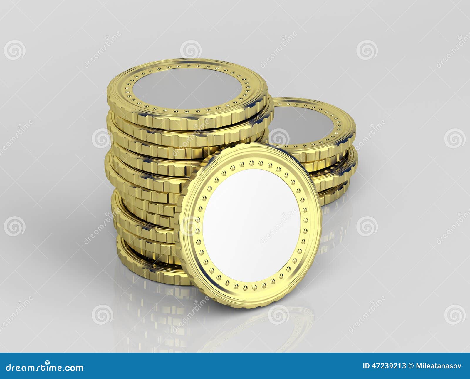 Blank coins stock illustration. Illustration of cash - 47239213