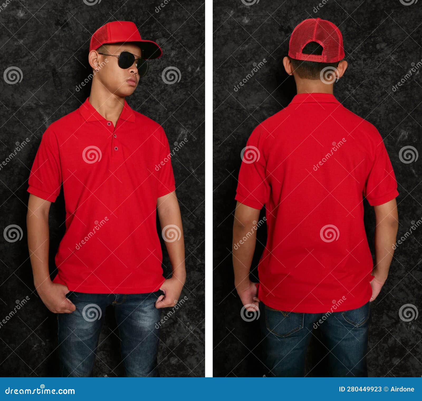 Red T Shirt Front And Back