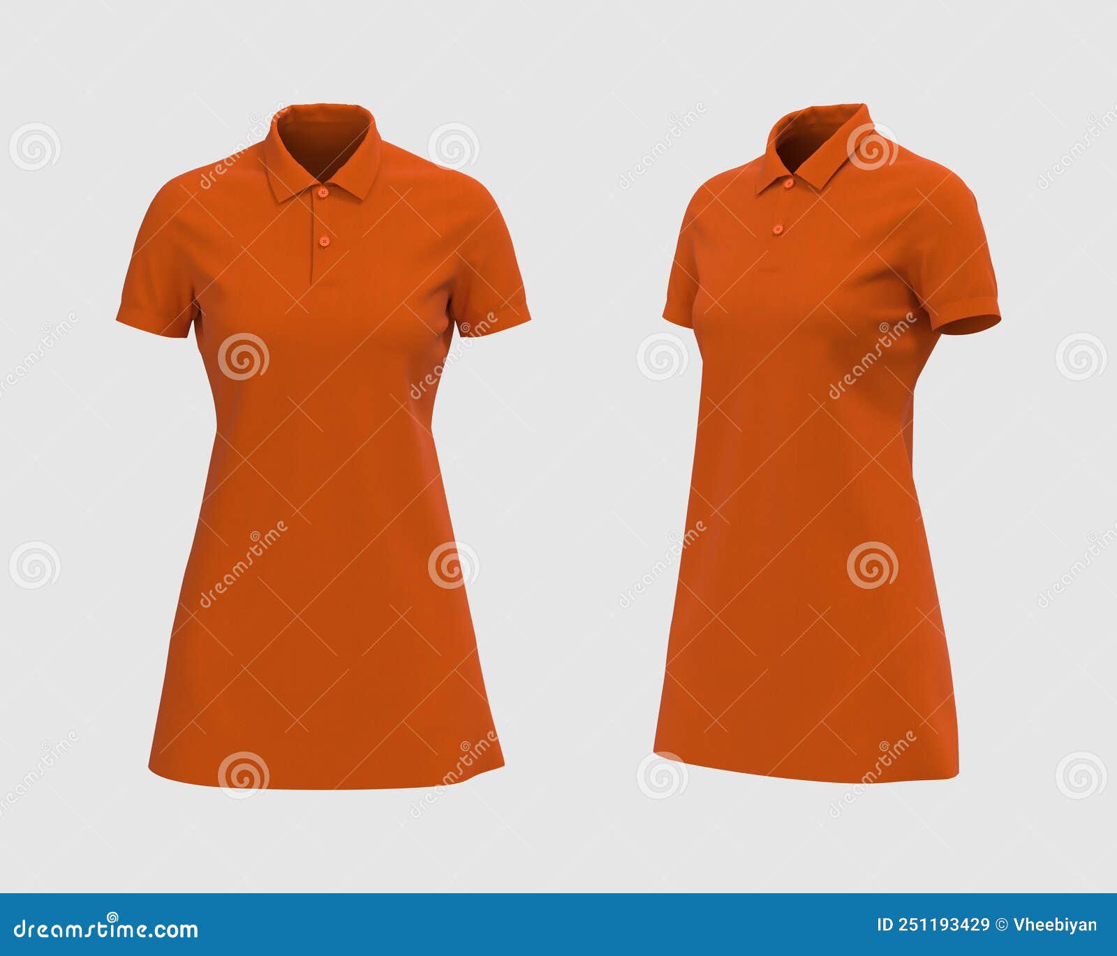 Blank Collared Shirt Mockup, Front and Side Views, Tee Design ...
