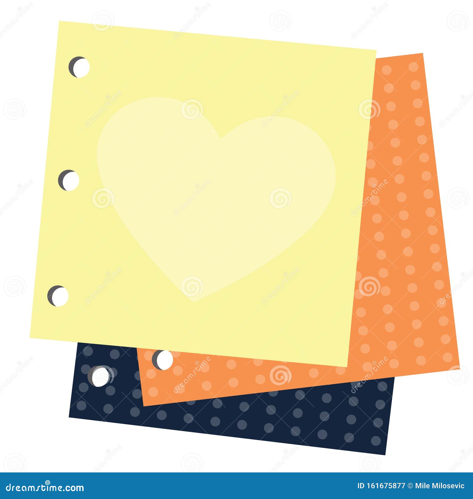 Blank Color Message Sticky Papers Set Vector Illustration Stock Vector ...