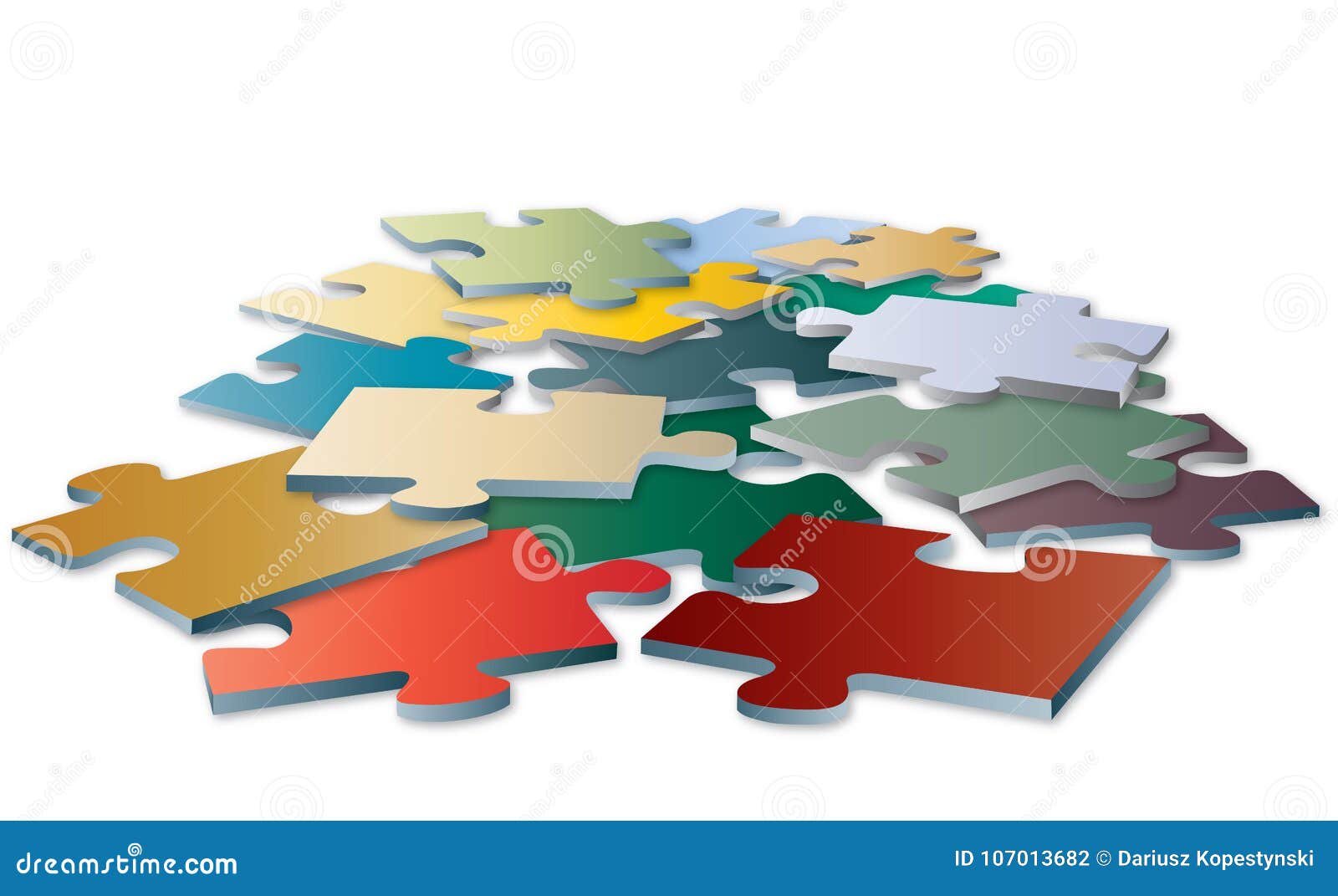 Blank Color Puzzle Elements Stock Vector - Illustration of element ...
