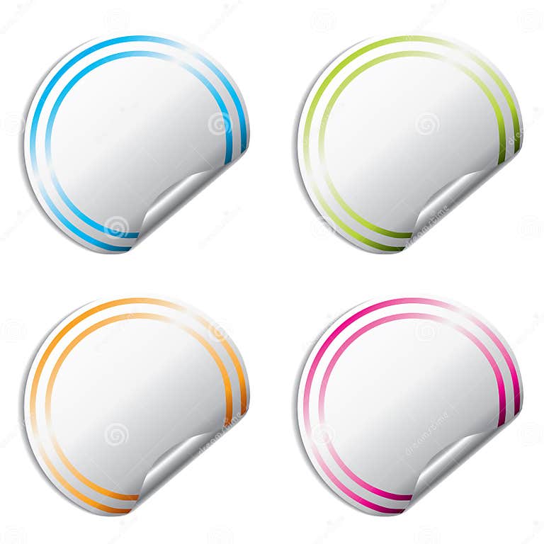 Blank color stickers stock vector. Illustration of metallic - 12079288