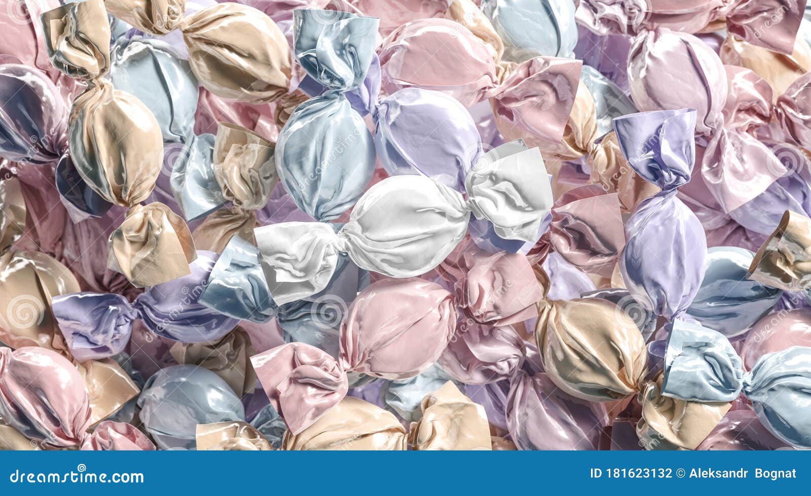 Blank Colored Hard Candy Foil Wrapper Mock Up Stack Stock Illustration ...