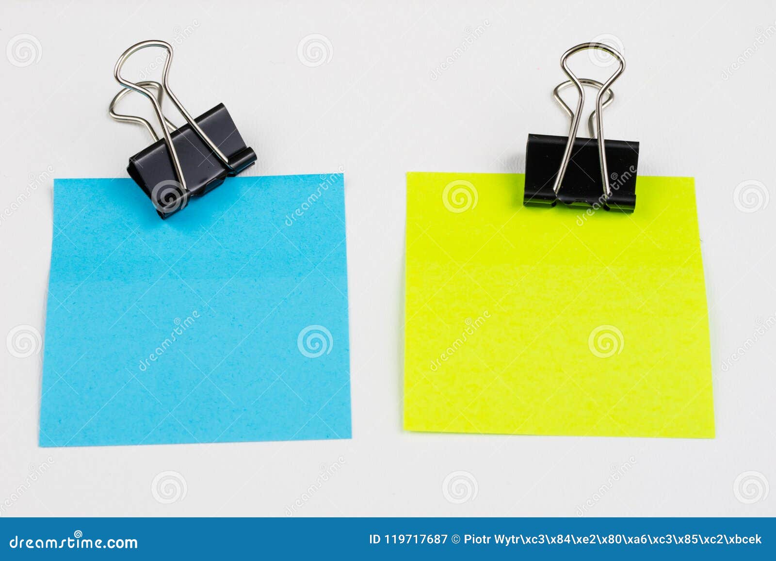 Blank Colored Sticky Notes with Clips. Office Accessories for Listing ...