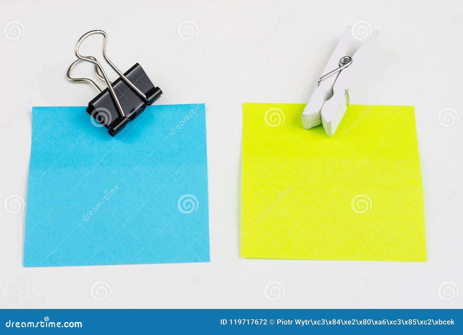 Blank Colored Sticky Notes with Clips. Office Accessories for Listing ...