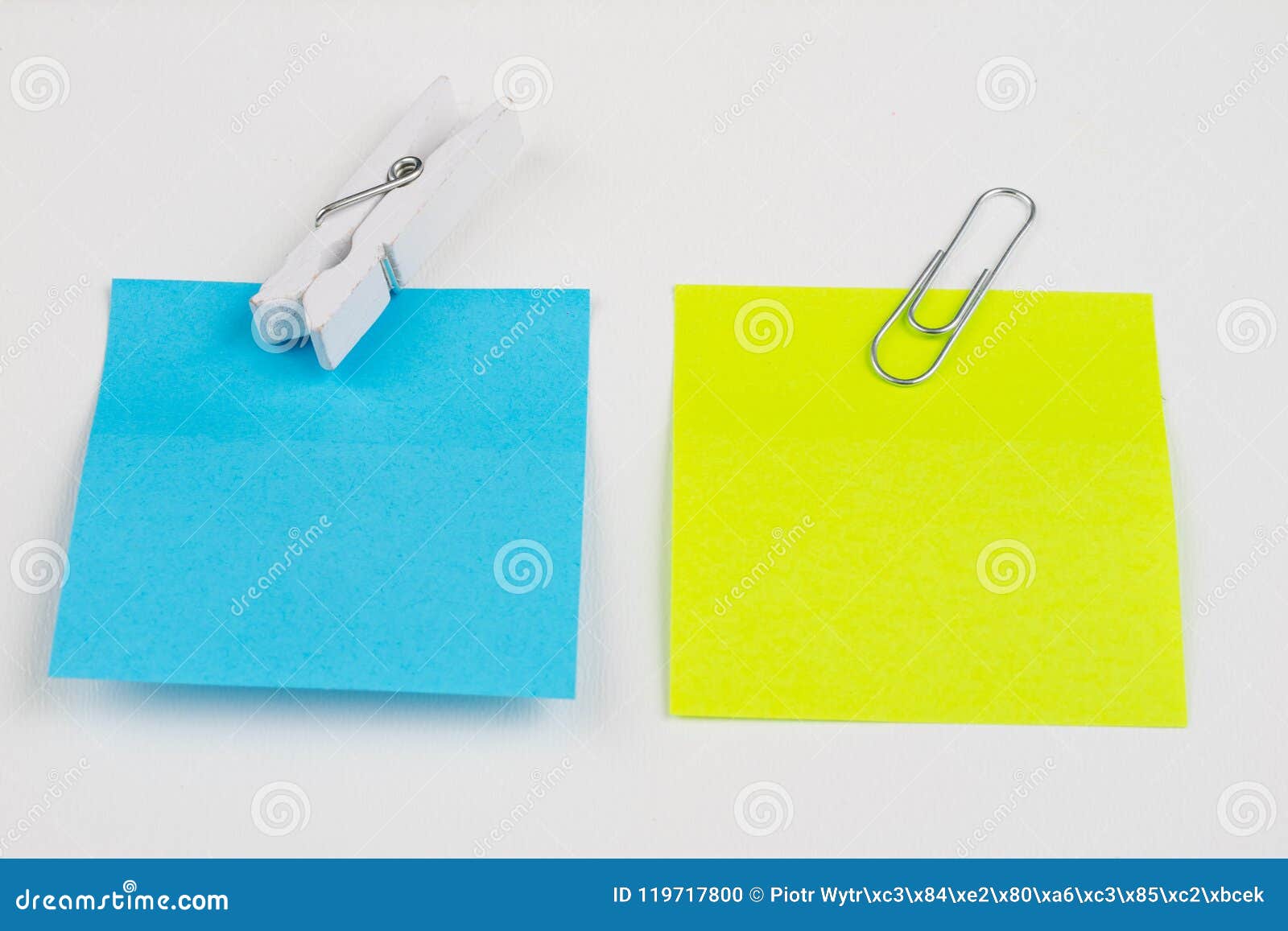 Blank Colored Sticky Notes with Clips. Office Accessories for Listing ...