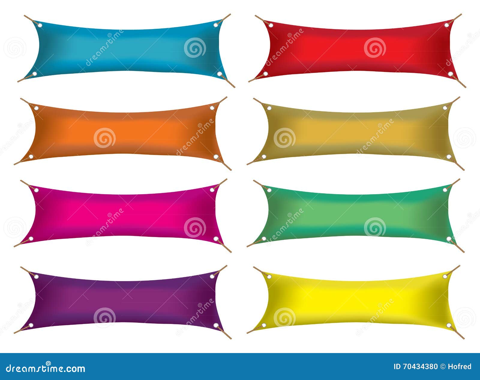 Blank Colorful Advertising Banners Vector Illustration Stock Vector ...